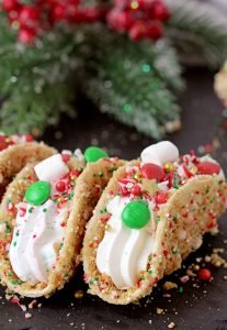 Christmas Cheesecake Tacos - The Best Holiday Dessert Ever