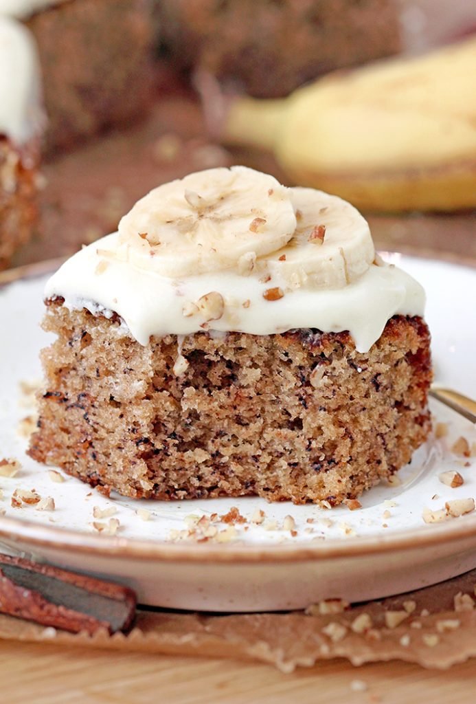 Easy Banana Cake With Cream Cheese Frosting...